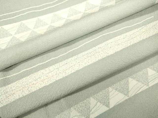 平和屋着物●上質な小紋　横段文　正絹　逸品　DAAU3932du