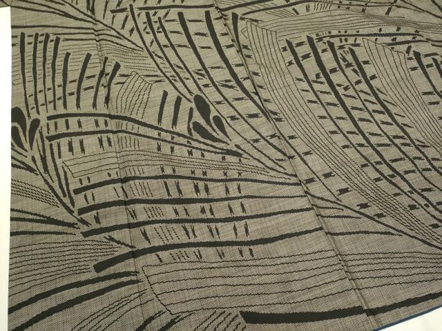 平和屋着物○本場大島紬 9マルキ 松葉文 正絹 逸品 DAAU3938du