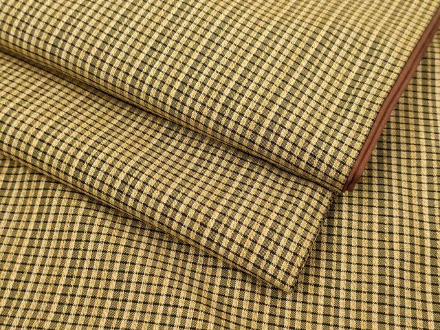 平和屋着物●上質な紬　格子　正絹　逸品　DAAU3970du