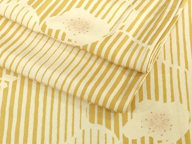 平和屋着物▽上質な小紋　単衣　舞花文　正絹　逸品　DAAU3999du