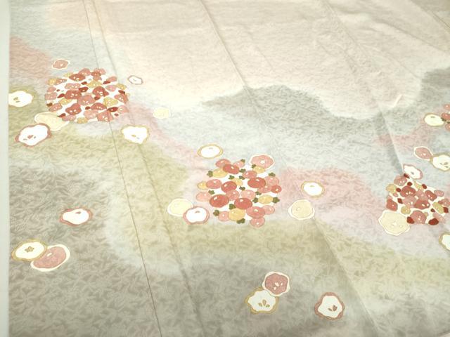 平和屋着物○訪問着 作家物 駒刺繍 桐竹鳳凰地紋 花丸文