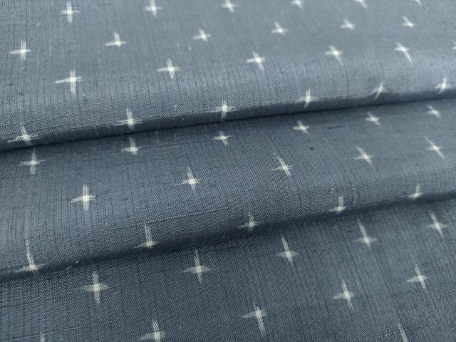 平和屋着物●上質な紬　十字絣　正絹　逸品　DAAU5046ps