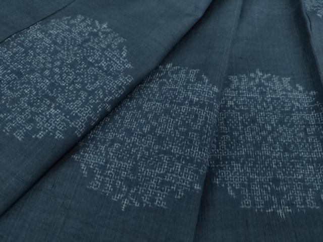 平和屋着物●結城紬　80亀甲　花丸文　正絹　逸品　DAAU5062ps