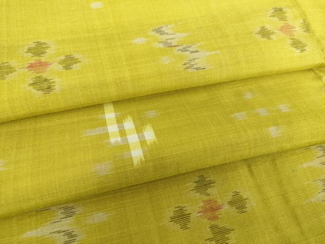 平和屋着物●上質な紬　琉球絣文様　正絹　逸品　DAAU5073ps