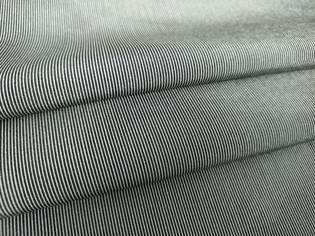 平和屋着物●江戸小紋　万筋　黒色×白色　正絹　逸品　未使用　DAAU5107ps