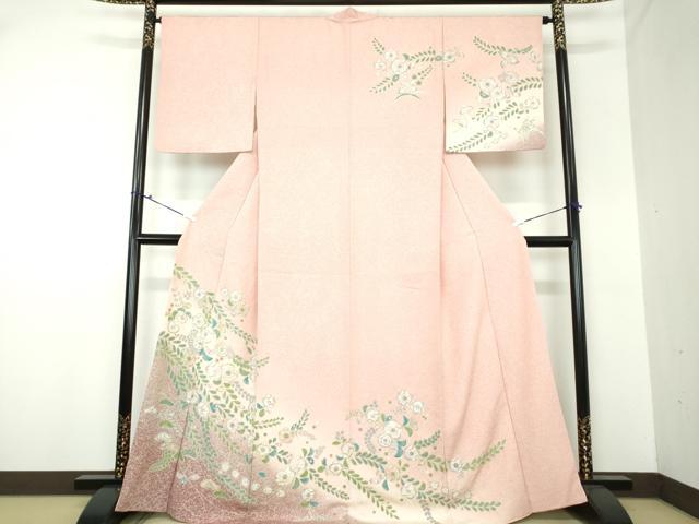 平和屋着物●訪問着　絞り　辻が花　暈し染め　金銀彩　正絹　逸品　DAAU5110ps