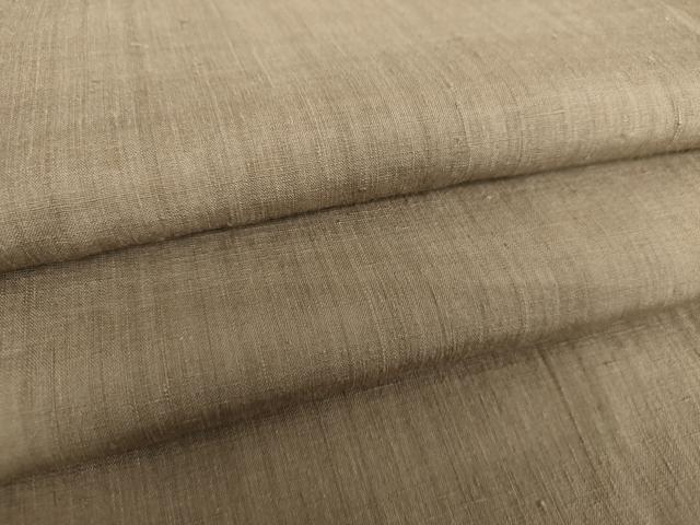 平和屋着物●結城紬　色無地　肥後煤竹色　正絹　逸品　DAAU5111ps