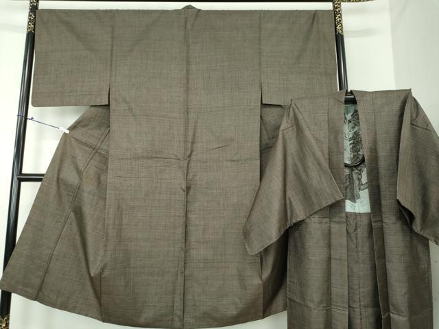 平和屋着物●男性　本場大島紬　アンサンブル　長羽織　100亀甲　総詰め　正絹　逸品　DAAU5114ps