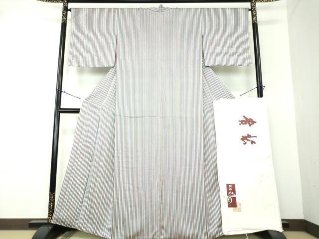 平和屋着物●銀座もとじ　小紋　月夜野　間道　たとう紙付き　正絹　逸品　DAAU5127ps