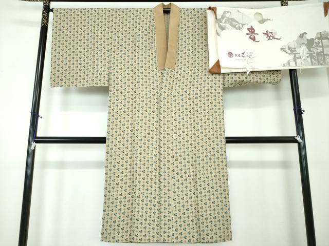 平和屋着物●男性　銀座もとじ　長襦袢　無双仕立て　舞花文　たとう紙付き　正絹　逸品　DAAU5128ps