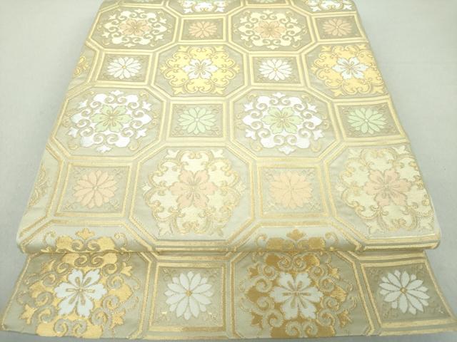 平和屋着物●西陣　川島織物　六通柄　本袋帯　蜀江花文　金銀糸　正絹　逸品　DAAU5142ps