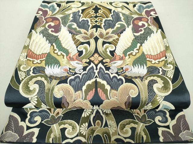 平和屋着物●六通柄袋帯　唐織　東大寺宝冠　本金箔　正絹　逸品　DAAU5164ps