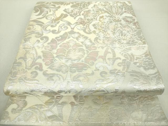 平和屋着物●西陣　川島織物　六通柄　本袋帯　更紗花文　金銀糸　正絹　逸品　DAAU5172ps