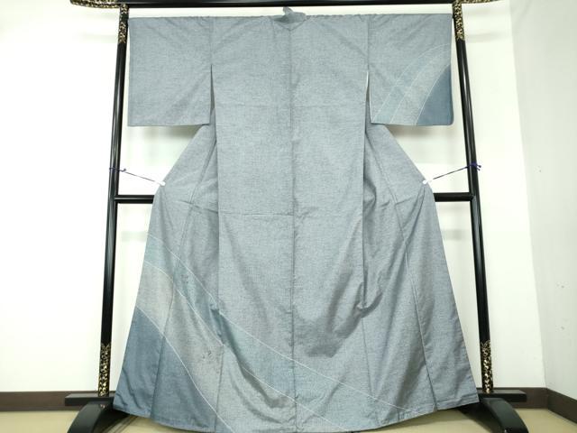 平和屋着物●本場染大島紬　訪問着　刺繍　草花文　金彩　正絹　逸品　DAAU5182ps