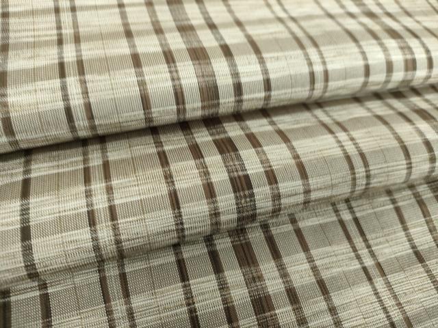 平和屋着物●上質な紬　格子　正絹　逸品　DAAU5197ps