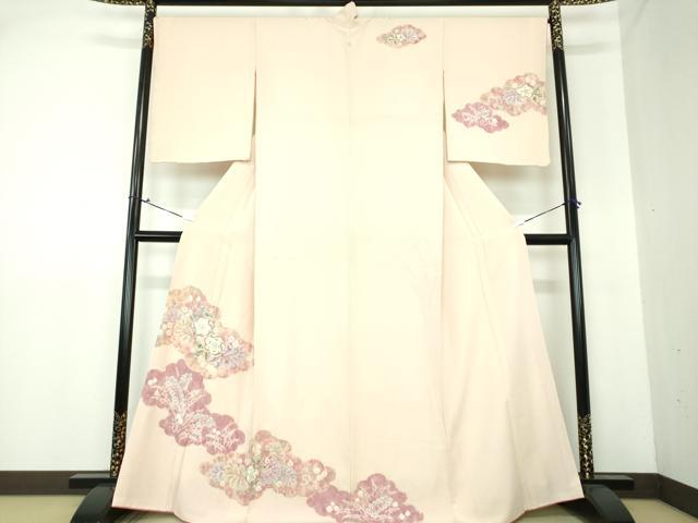 平和屋着物●訪問着　絞り　辻が花　正絹　逸品　DAAU5198ps