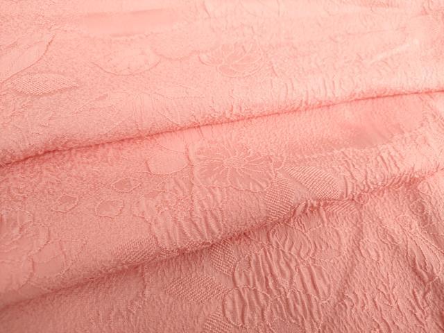 平和屋着物●上質な色無地　辻が花地紋　薄紅梅色　正絹　逸品　未使用　DAAU5214ps