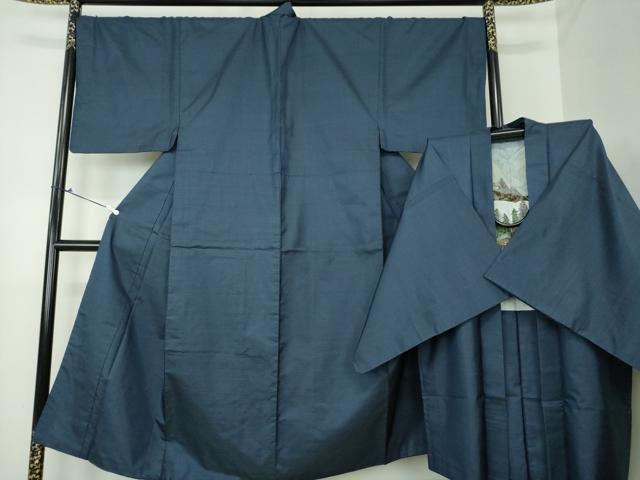 平和屋着物●男性　本場大島紬　アンサンブル　長羽織　80亀甲　総詰め　正絹　逸品　DAAU5288ps