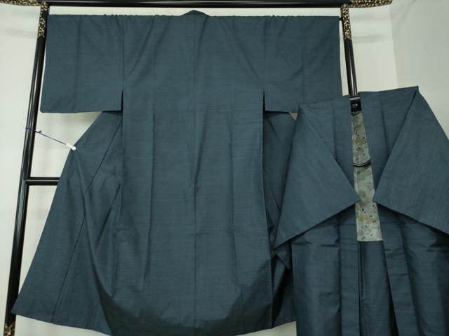 平和屋着物●男性　本場大島紬　アンサンブル　長羽織　亀甲柄　正絹　逸品　DAAU5293ps