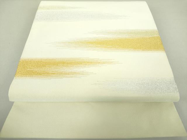 平和屋着物●西陣　川島織物　爪掻き本綴れ　八寸名古屋帯　霞文　金銀糸　正絹　逸品　DAAU5335ps