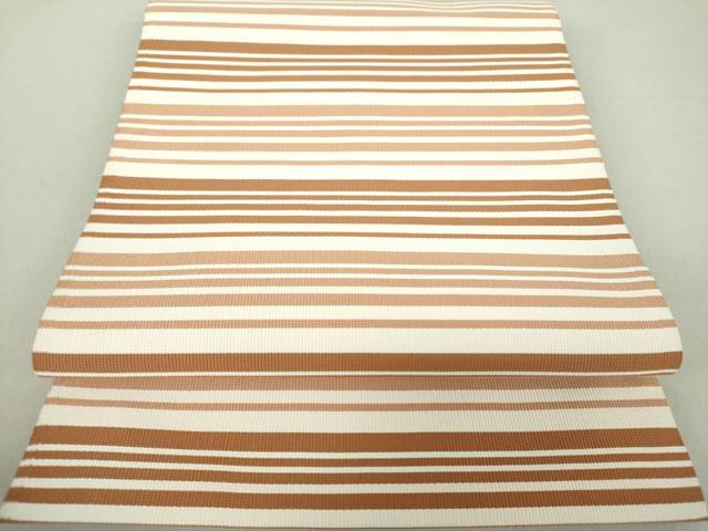 平和屋着物●綴れ　八寸名古屋帯　横段文　正絹　逸品　未使用　DAAU5375ps