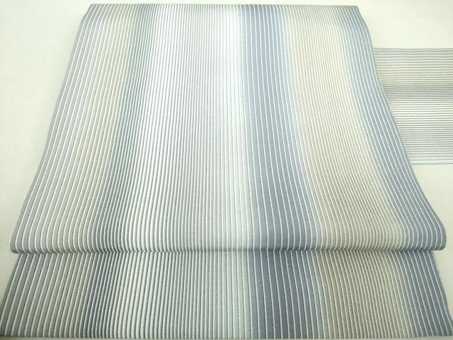 平和屋着物●九寸名古屋帯　縞　正絹　逸品　未使用　DAAU5382ps