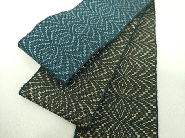 平和屋着物●男性　本場筑前博多織　両面　角帯　吉祥文　正絹　逸品　未使用　DAAU5531ps