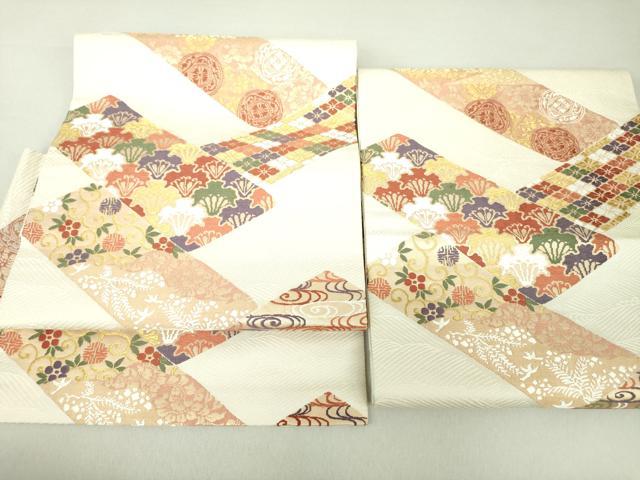 平和屋着物●つけ帯　唐織　名物裂花文　金糸　正絹　逸品　DAAU5547ps