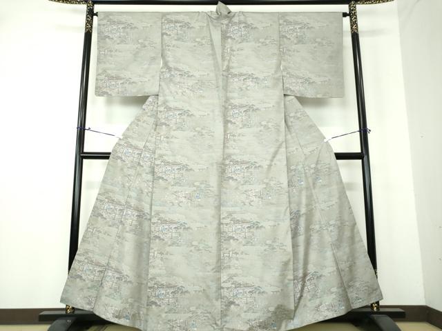 平和屋着物●本場大島紬　9マルキ　総絣　人物風景花文　正絹　逸品　DAAU5580ps