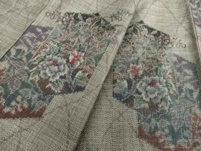 平和屋着物●本場大島紬　9マルキ　亀甲花文　正絹　逸品　未使用　DAAU5591ps