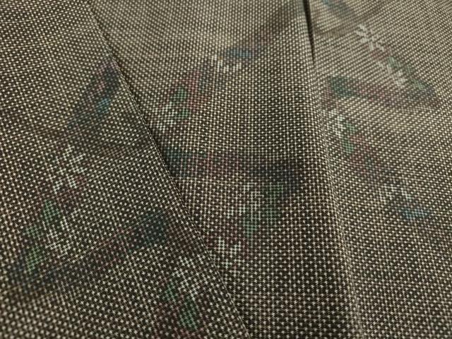 平和屋着物●本場大島紬　7マルキ　鬘帯花文　正絹　逸品　DAAU5596ps