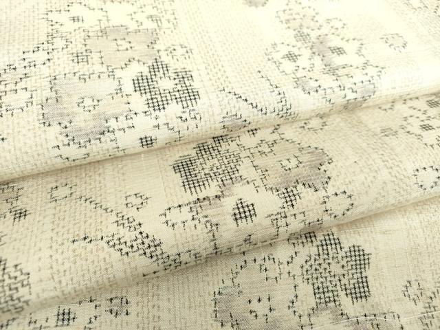 平和屋着物●結城紬　枝花文　正絹　逸品　未使用　DAAU5607ps