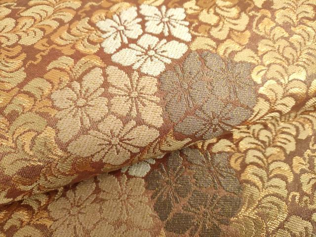 平和屋着物○西陣の名門 加納幸謹製 六通柄袋帯 花菱文