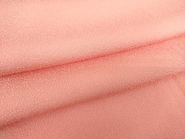 平和屋着物●上質な色無地　霞地紋　薄紅色　正絹　逸品　DAAU5784ps