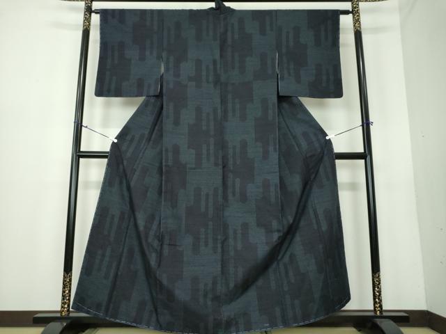 平和屋着物●上質な紬　霞文　正絹　逸品　未使用　DAAU5796ps