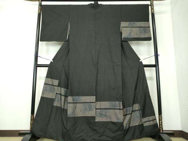 平和屋着物●本場大島紬　訪問着　横段花文　正絹　逸品　DAAU5818ps