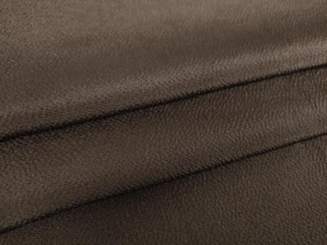 平和屋着物●上質な色無地　鉄黒色　鬼しぼ縮緬　正絹　逸品　DAAU5822ps