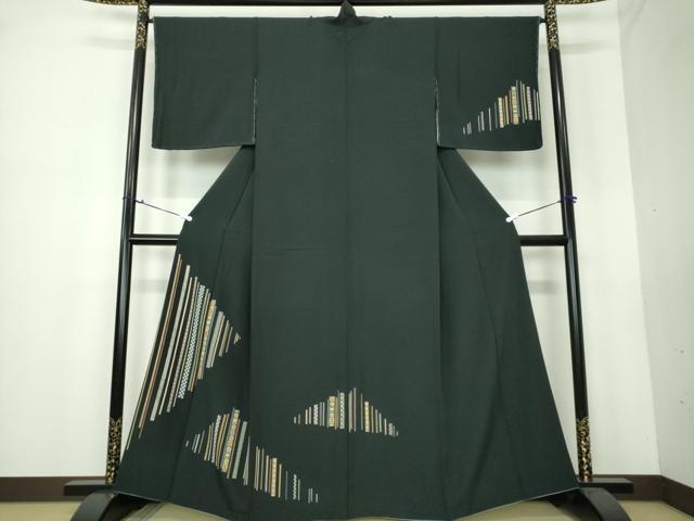 平和屋着物●訪問着　刺繍　宝尽くし吉祥花間道　金彩　正絹　逸品　未使用　DAAU5832ps