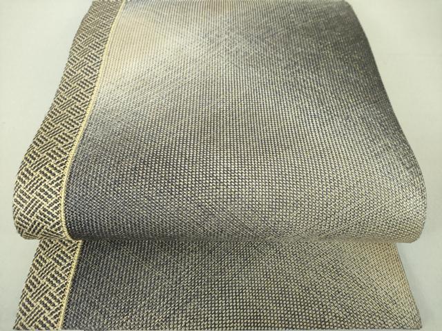 平和屋着物●八寸名古屋帯　組織　斜線間道　金糸　正絹　逸品　DAAU5842ps
