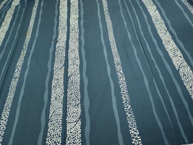 平和屋着物▽上質な小紋　単衣　舞桜文　正絹　逸品　DAAU6407sf