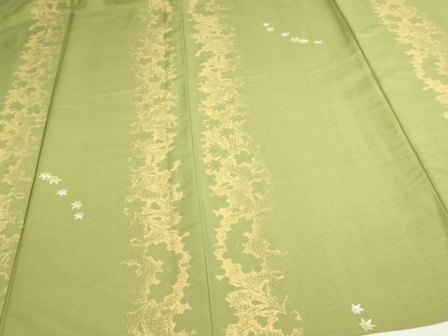 平和屋着物▽小紋　単衣　草花文　洗える着物　DAAU6431sf