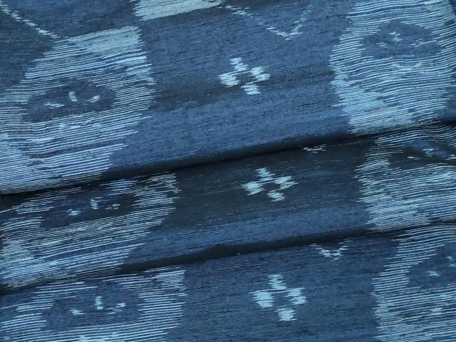 平和屋着物▽上質な紬　単衣　松文　正絹　逸品　DAAU6432sf