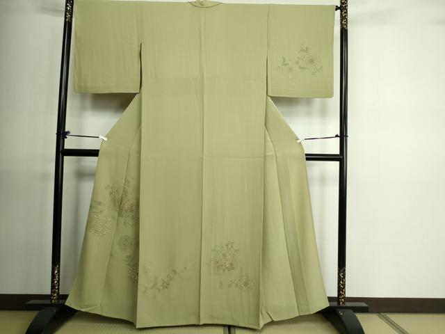 平和屋着物▽中国三大刺繍　スワトウ刺繍　汕頭刺繍　総刺繍　訪問着　単衣　鳳凰正倉院花文　正絹　逸品　DAAU6435sf