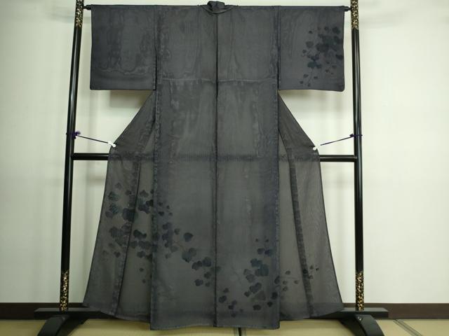 平和屋着物▽訪問着　単衣　無双　紗袷　紗×絽　蔦の葉文　正絹　逸品　DAAU6520sf