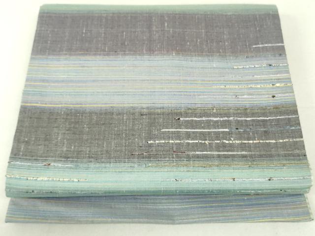 平和屋着物●両面　太鼓柄袋帯　紬地　霞間道　正絹　逸品　DAAU6615ob