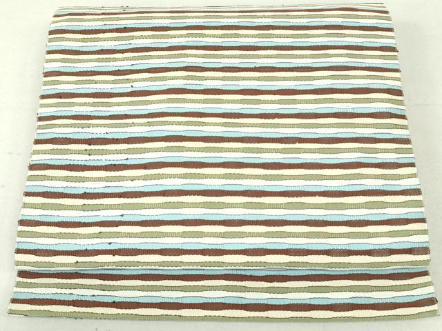 平和屋着物●八寸名古屋帯　めがね織　横段文　正絹　逸品　DAAU6638ob