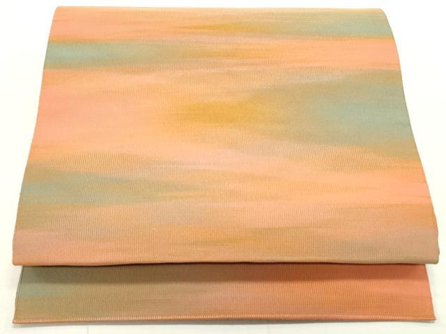 平和屋着物●爪掻き本綴れ　八寸名古屋帯　霞文　正絹　逸品　DAAU6760ob