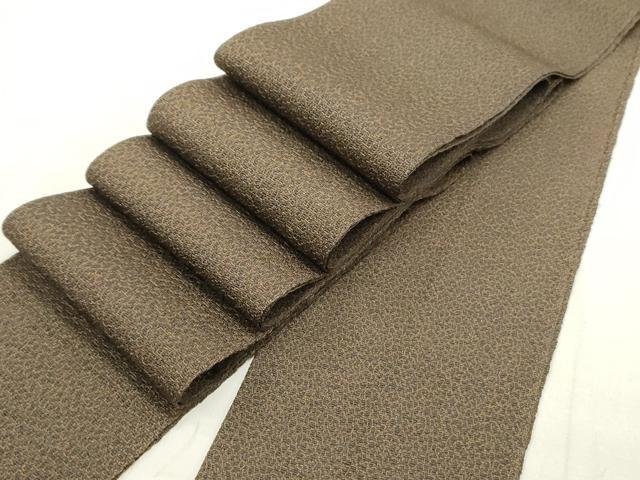 平和屋着物●男性　角帯　霞文　赤墨色　正絹　逸品　DAAU6802ob