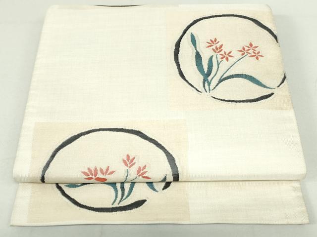 平和屋着物●名門木屋太　今河織物　六通柄袋帯　花丸文　正絹　逸品　DAAU6929ob
