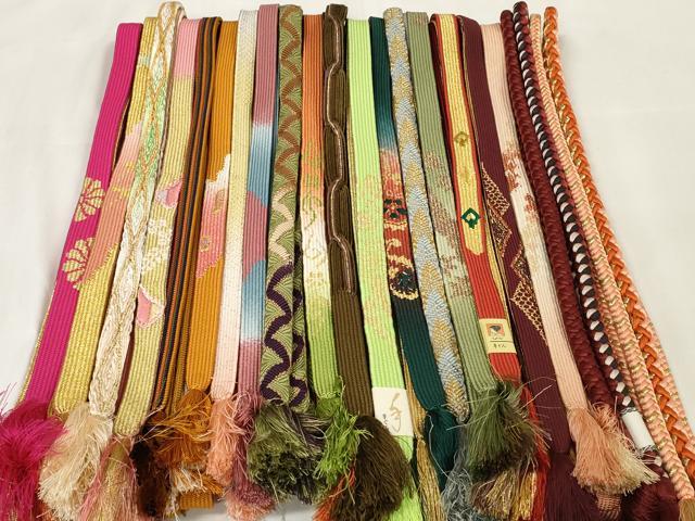 平和屋着物●和装小物　帯締め20本セット　高麗組　笹浪組　螺鈿箔付き　金糸　逸品　DAAU7831zzz